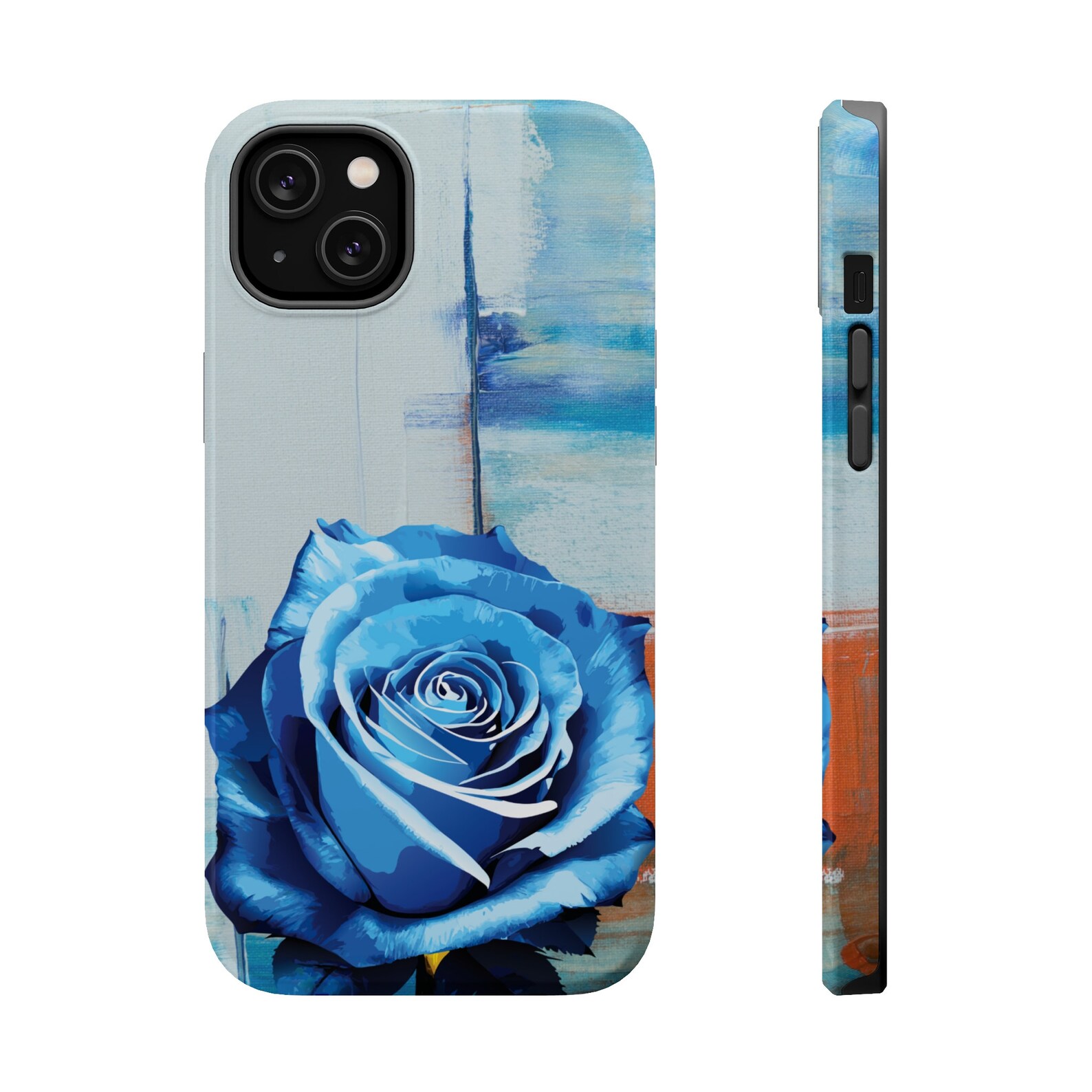 Magsafe Blue Rose Tough Case With Embedded Magnet for iPhone 14/14pro ...