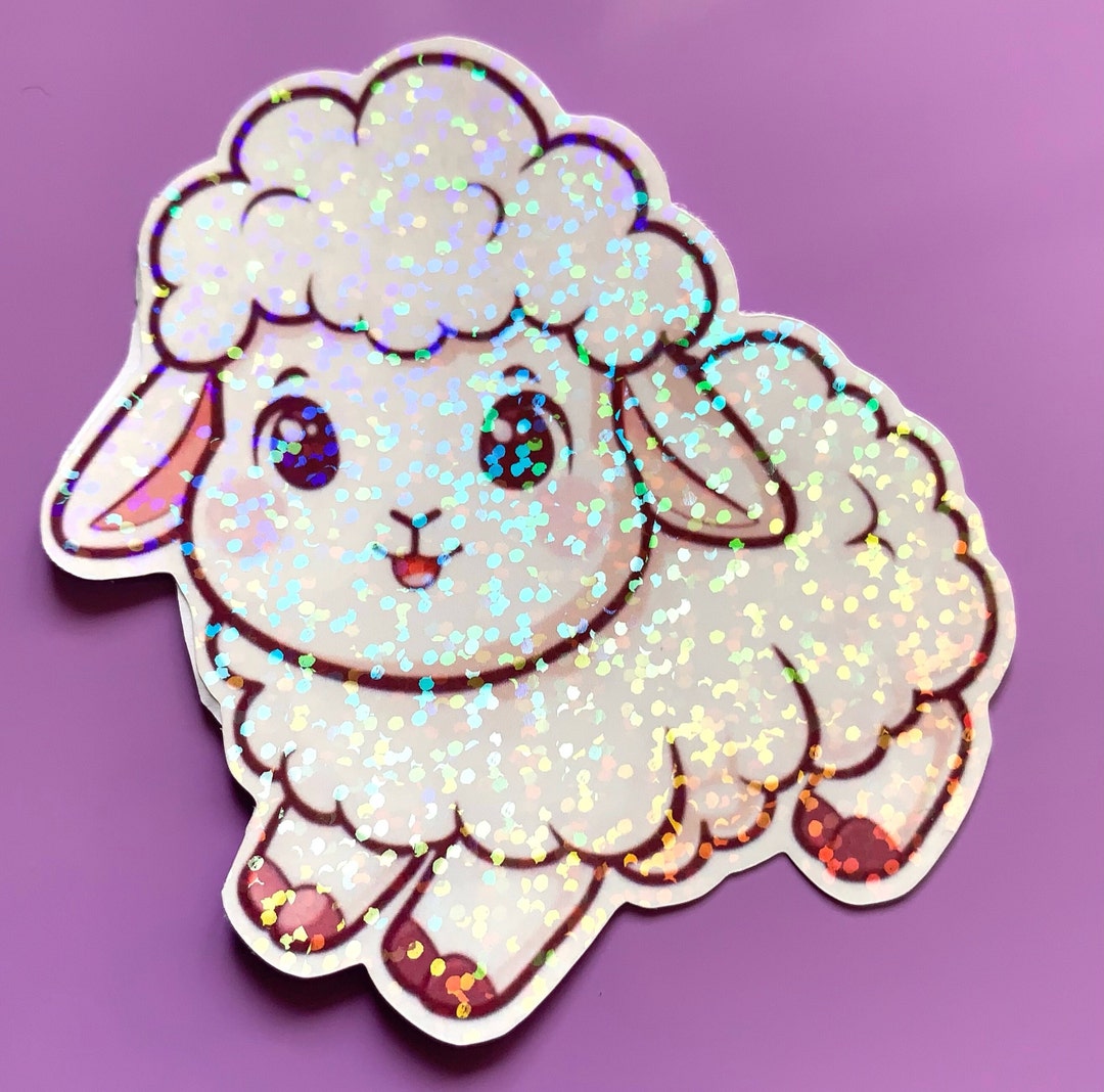 Shimmer Cute Kawaii Baby Lamb/ Die Cut Vinyl Sticker/waterproof/decal ...