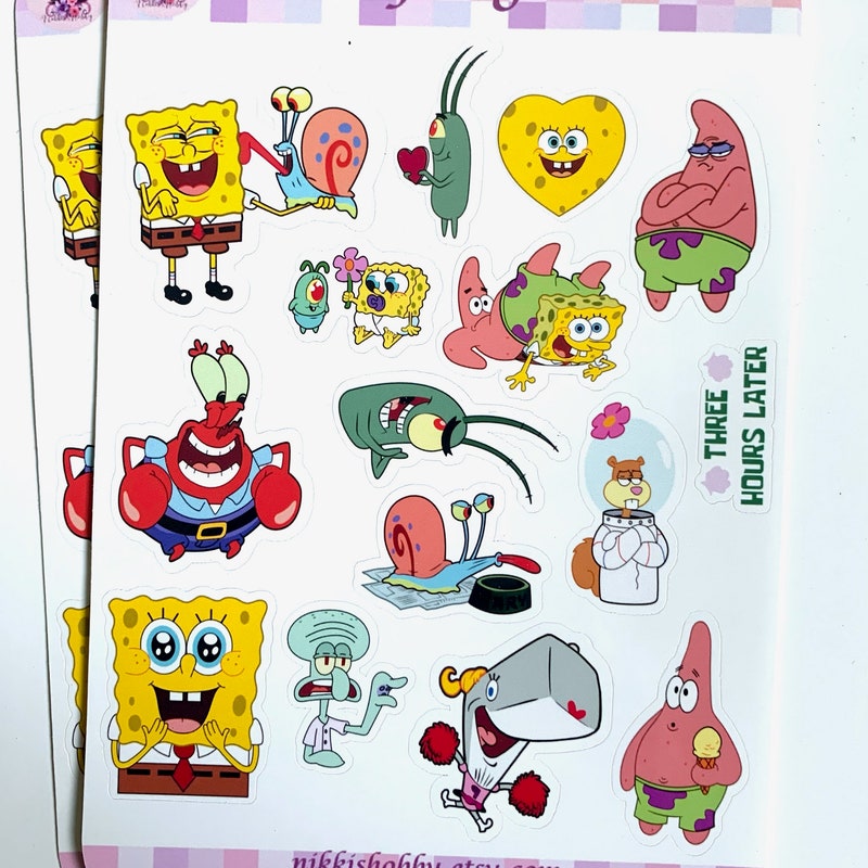 Cartoon Character Stickers - Etsy