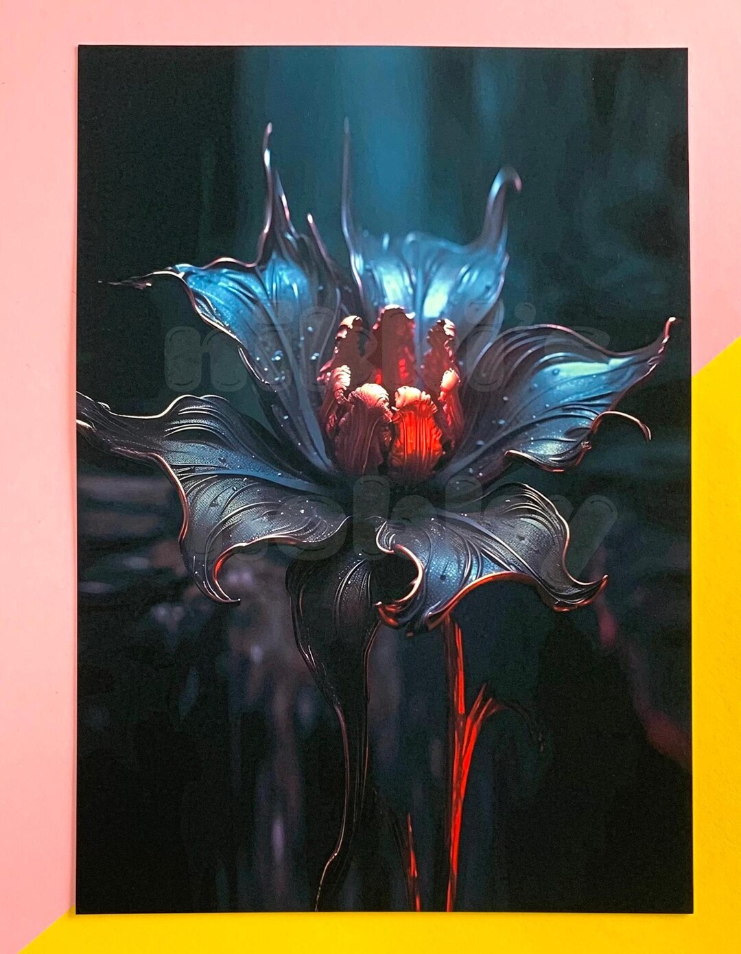 Midnight Bloom Wall Art/ A4 Print on Giclée Paper Perfect for Home ...