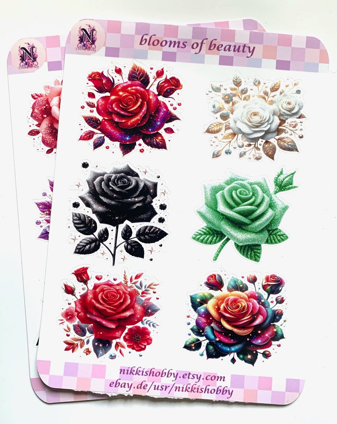 Rose Flower Sticker/vinyl/waterproof/lunchbox Sticker/laptop Sticker ...