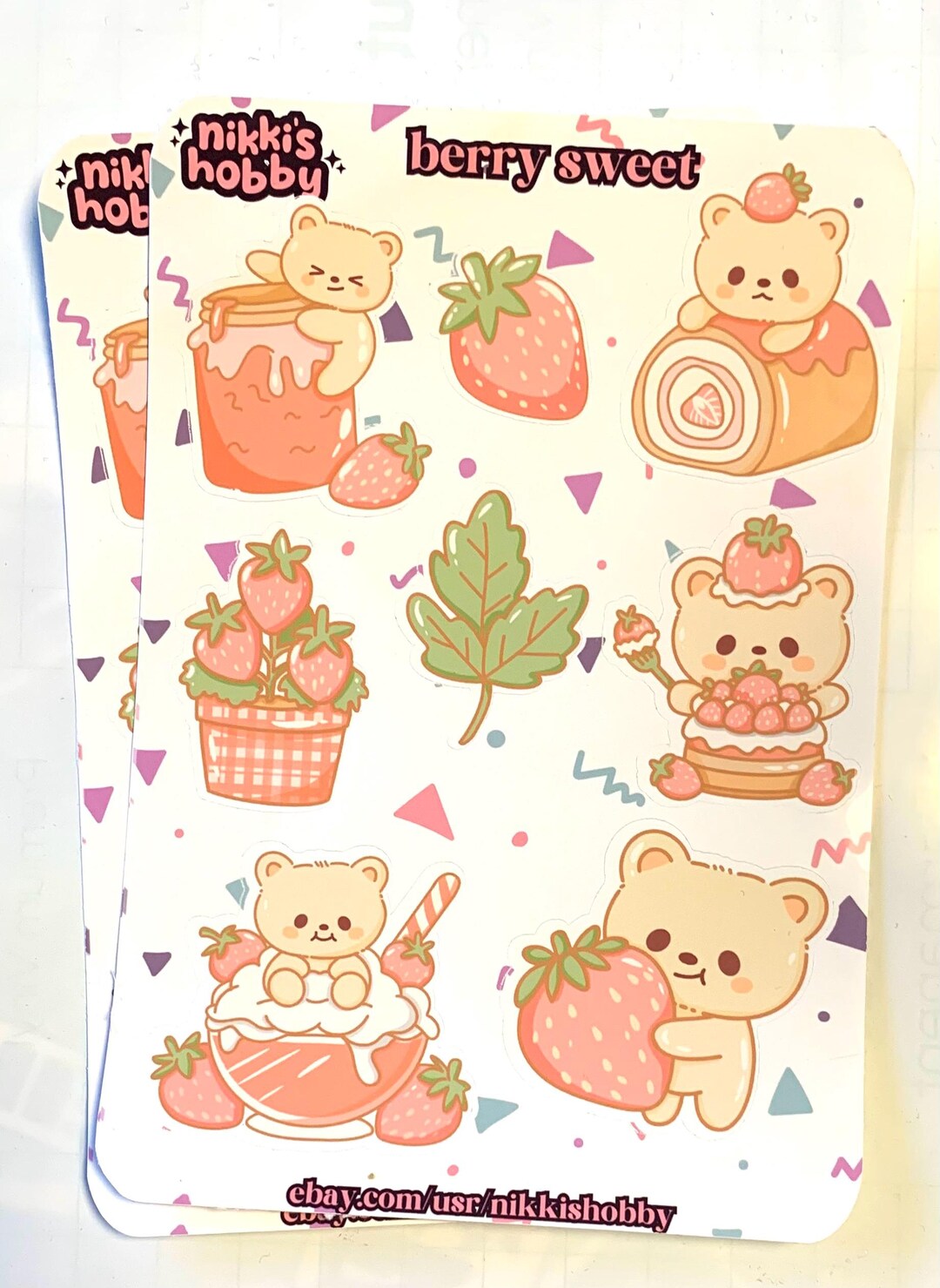 Kawaii Berry Bear Sticker - Etsy