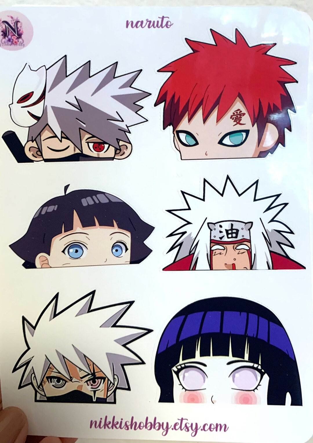 Naruto Peeker Sticker/anime Sticker/vinyl Waterproof/decoration/manga ...