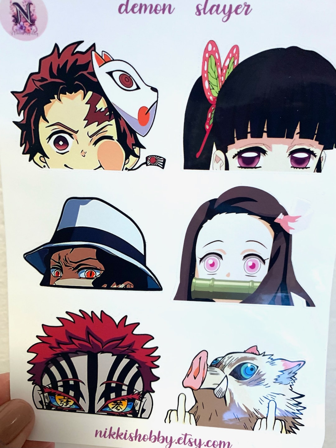 Demon Slayer Peeker /anime Sticker/vinyl Waterproof/decoration/manga ...
