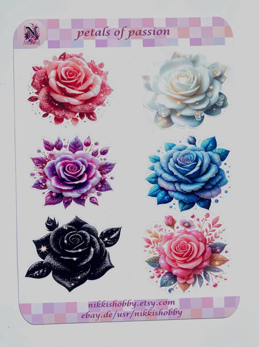 Waterproof Rose Flower Vinyl Sticker: Laptop, Lunchbox, Journal - Etsy