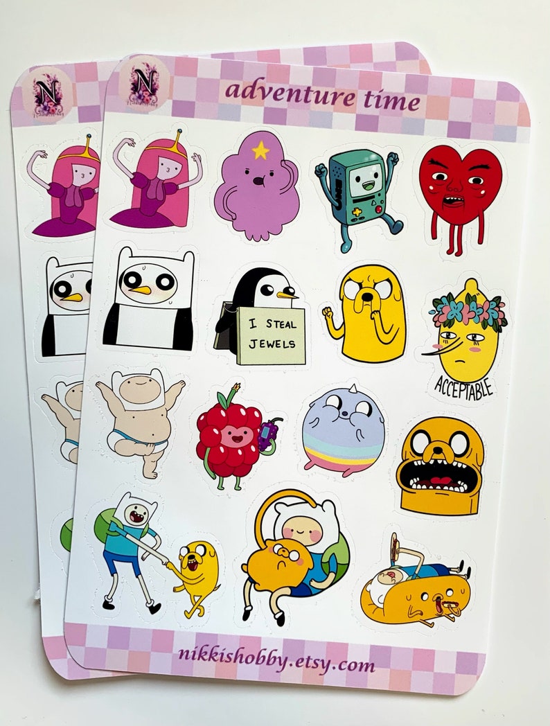 Adventure Time Sticker/tv Cartoon Sticker/vinyl/waterproof/water Bottle ...