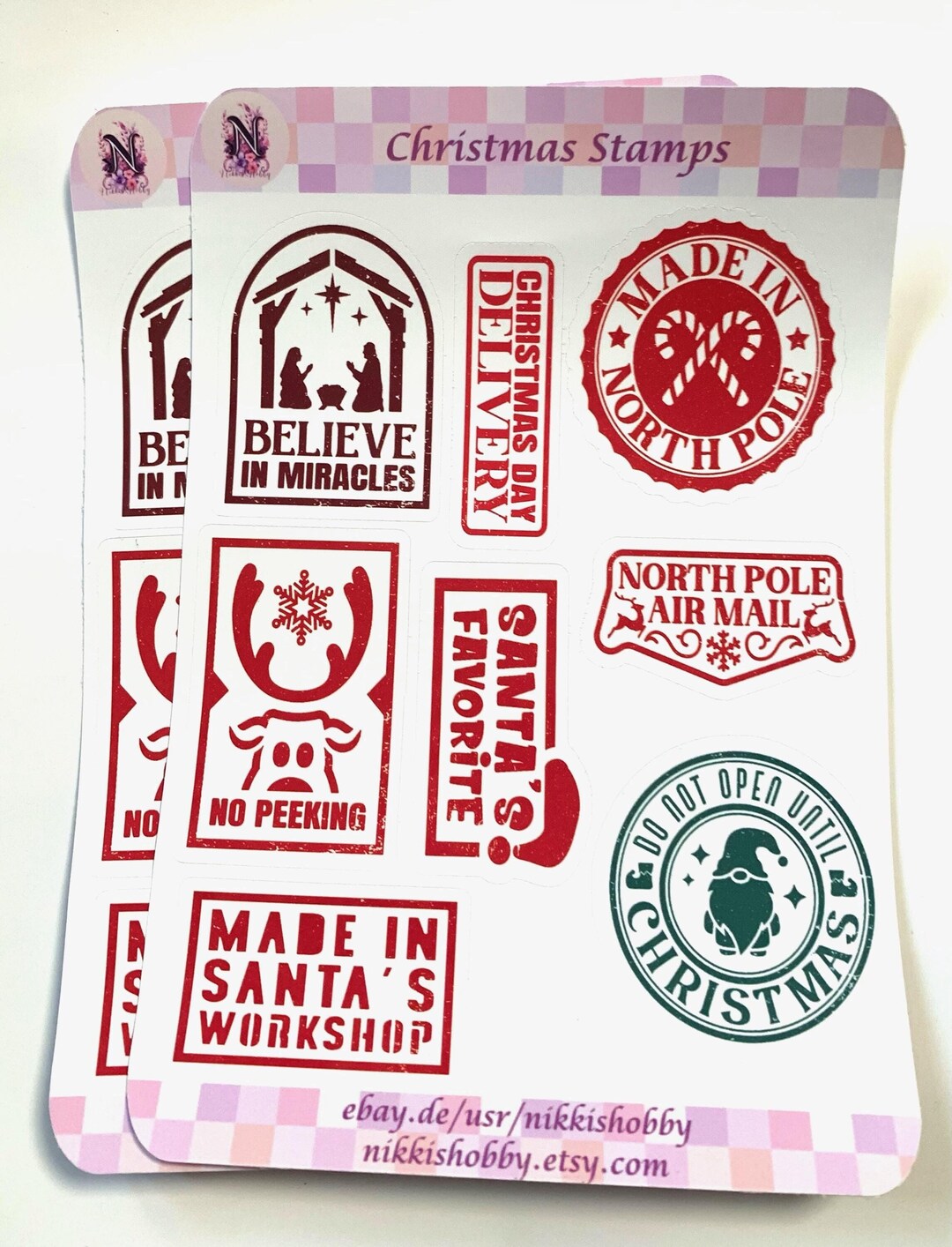 Christmas Stamp Stickers/ Stickers From North Pole/ Stickers for ...