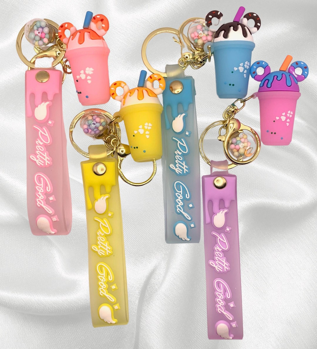 Kawaii Boba Tea Keychain/backpack Charm/bag Accessories - Etsy
