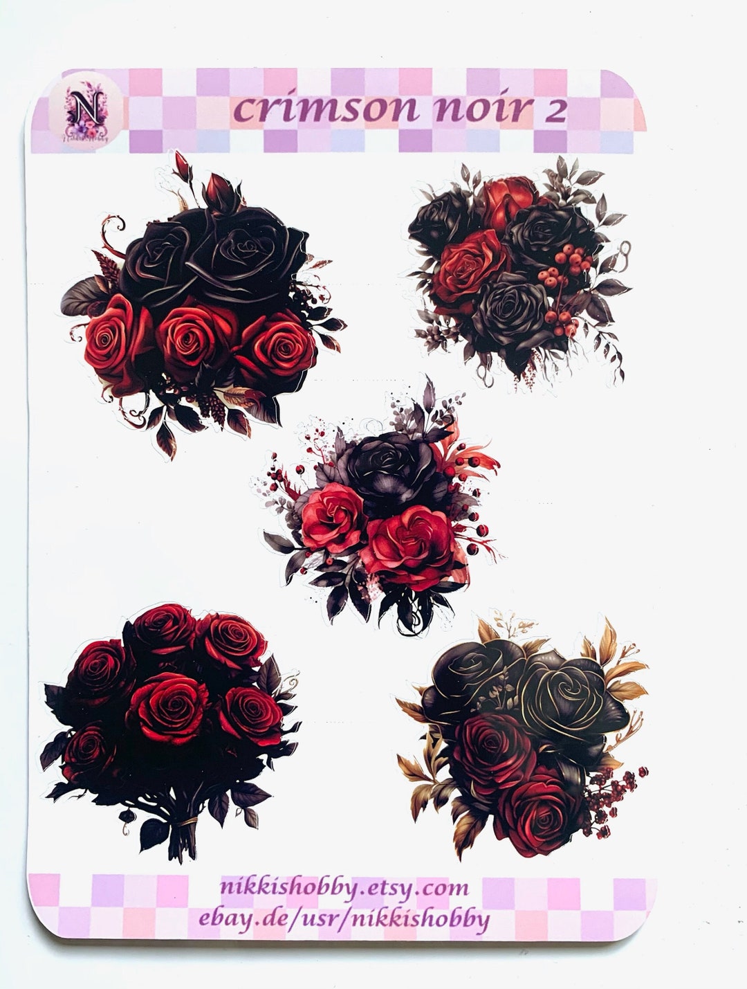 Rose Flower Sticker/vinyl/waterproof/lunchbox Sticker/laptop Sticker ...