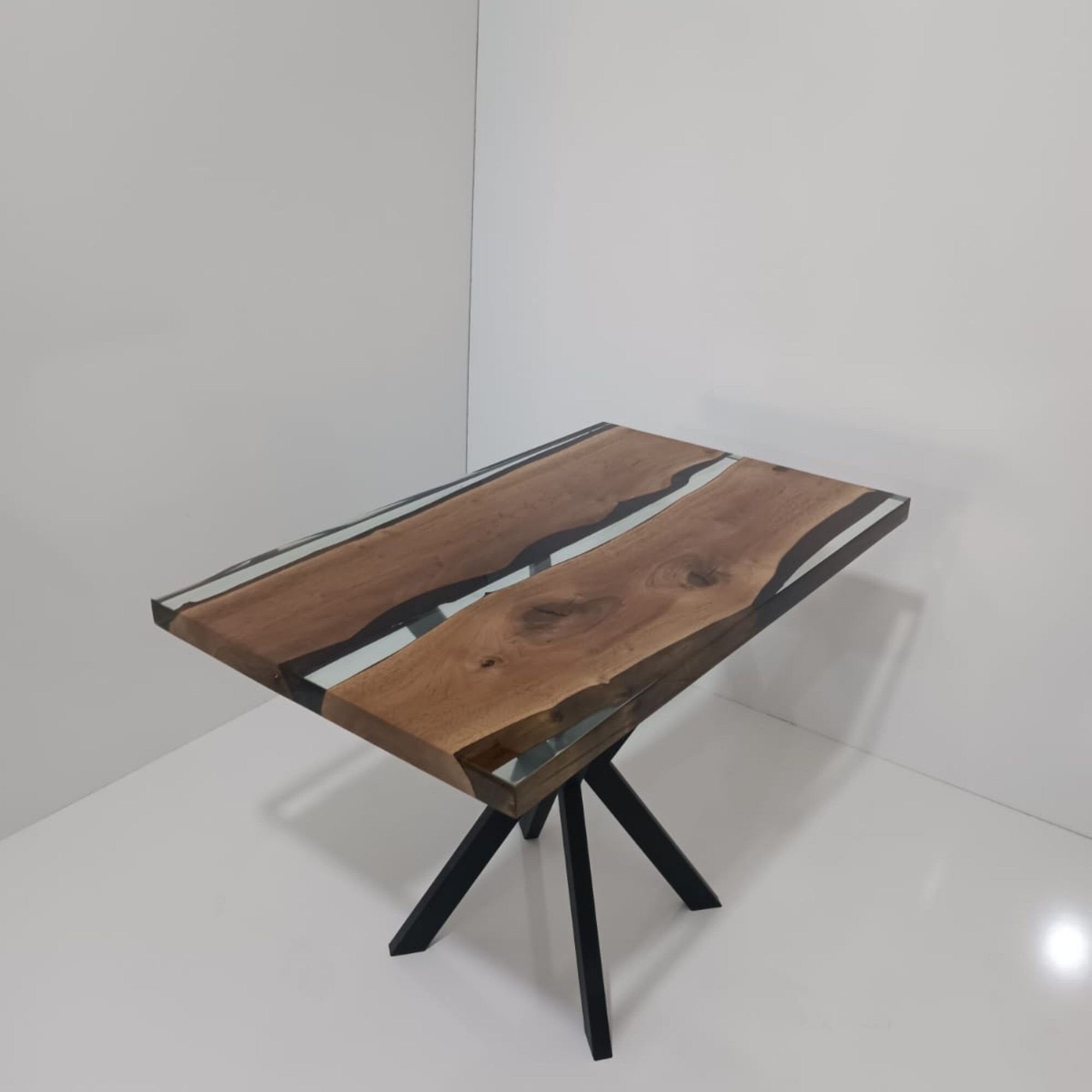 Transparent Wood Epoxy Table Custom Design Table Modern - Etsy