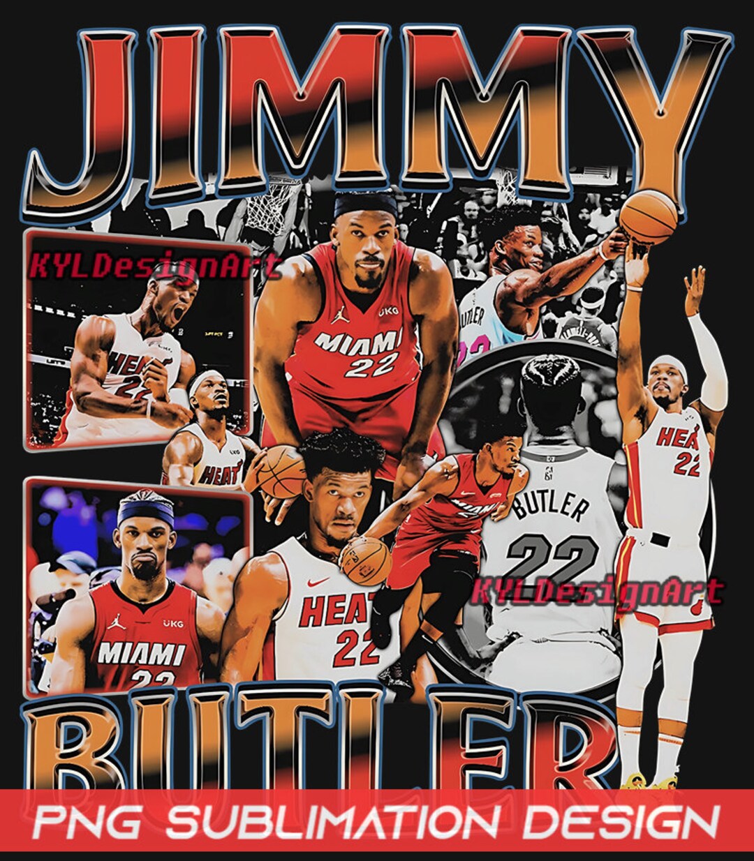 Jimmy Butler Basketball T-shirt Design PNG Digital Instant - Etsy