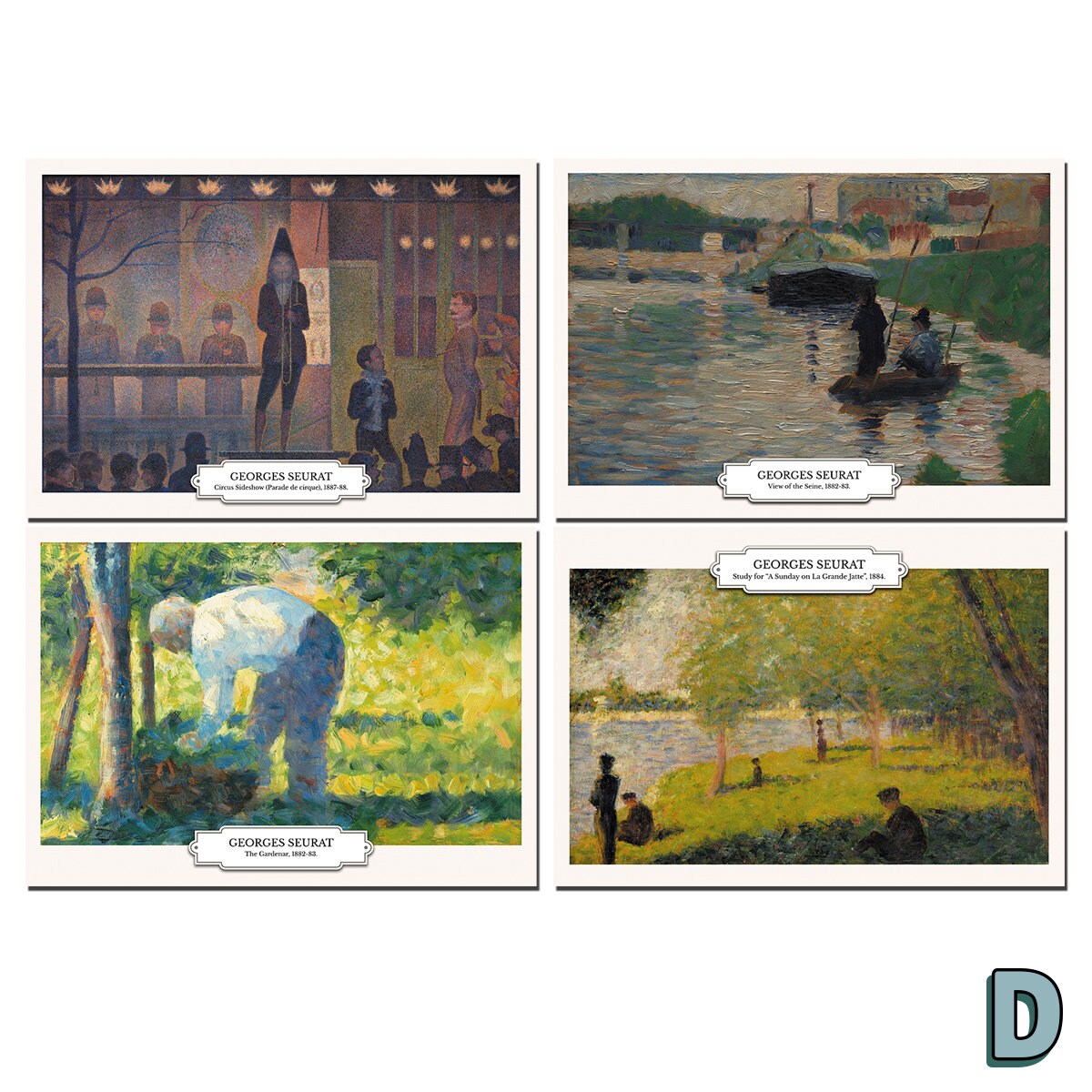 George Seurat Printable Wall Art: Iconic Pointillism Masterpieces, Post ...