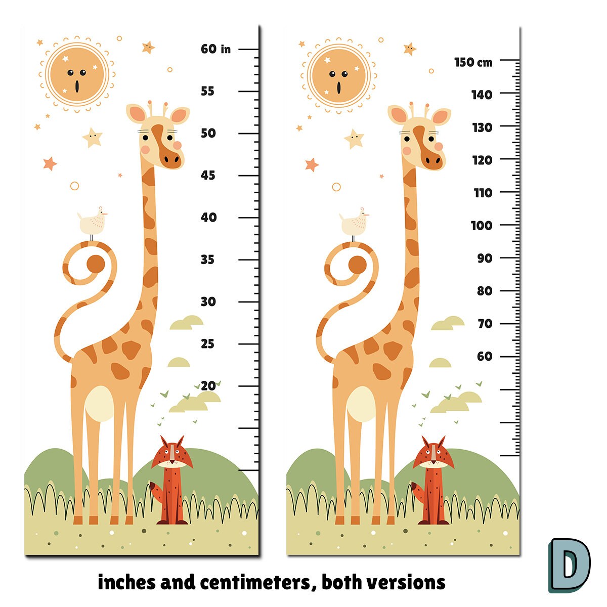Growth Chart for Kids Pack Canvas Ruler Personalized Baby - Etsy