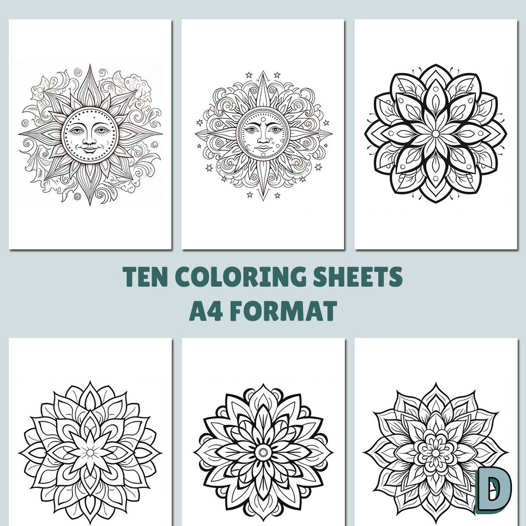 10 Kids Coloring Sheets Bundle: Fun and Educational Printable Coloring ...