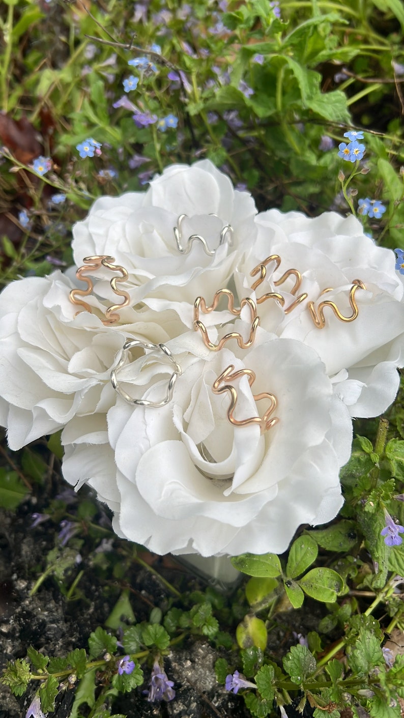 Thick Squiggle Ring (14k Gold Fill or 925 Silver) - Etsy
