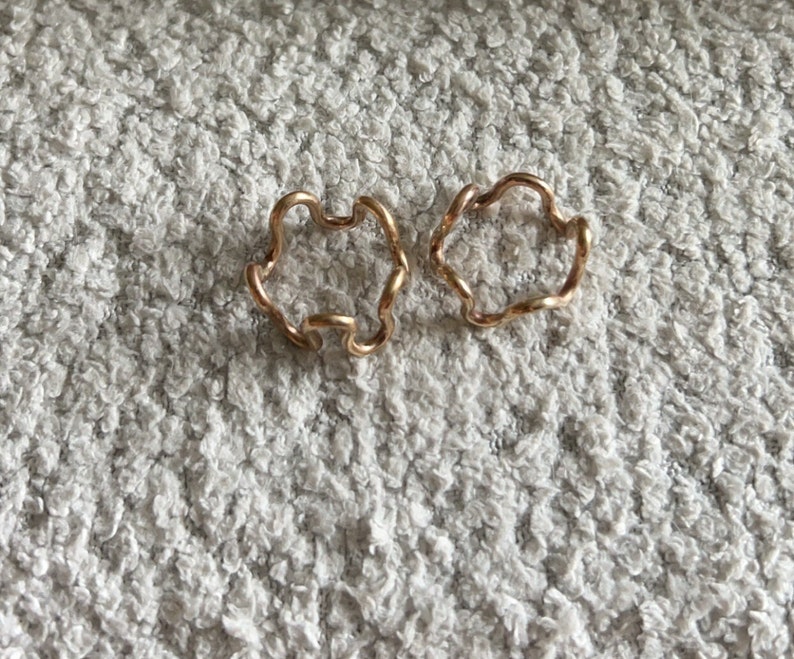 Thick Squiggle Ring (14k Gold Fill or 925 Silver) - Etsy