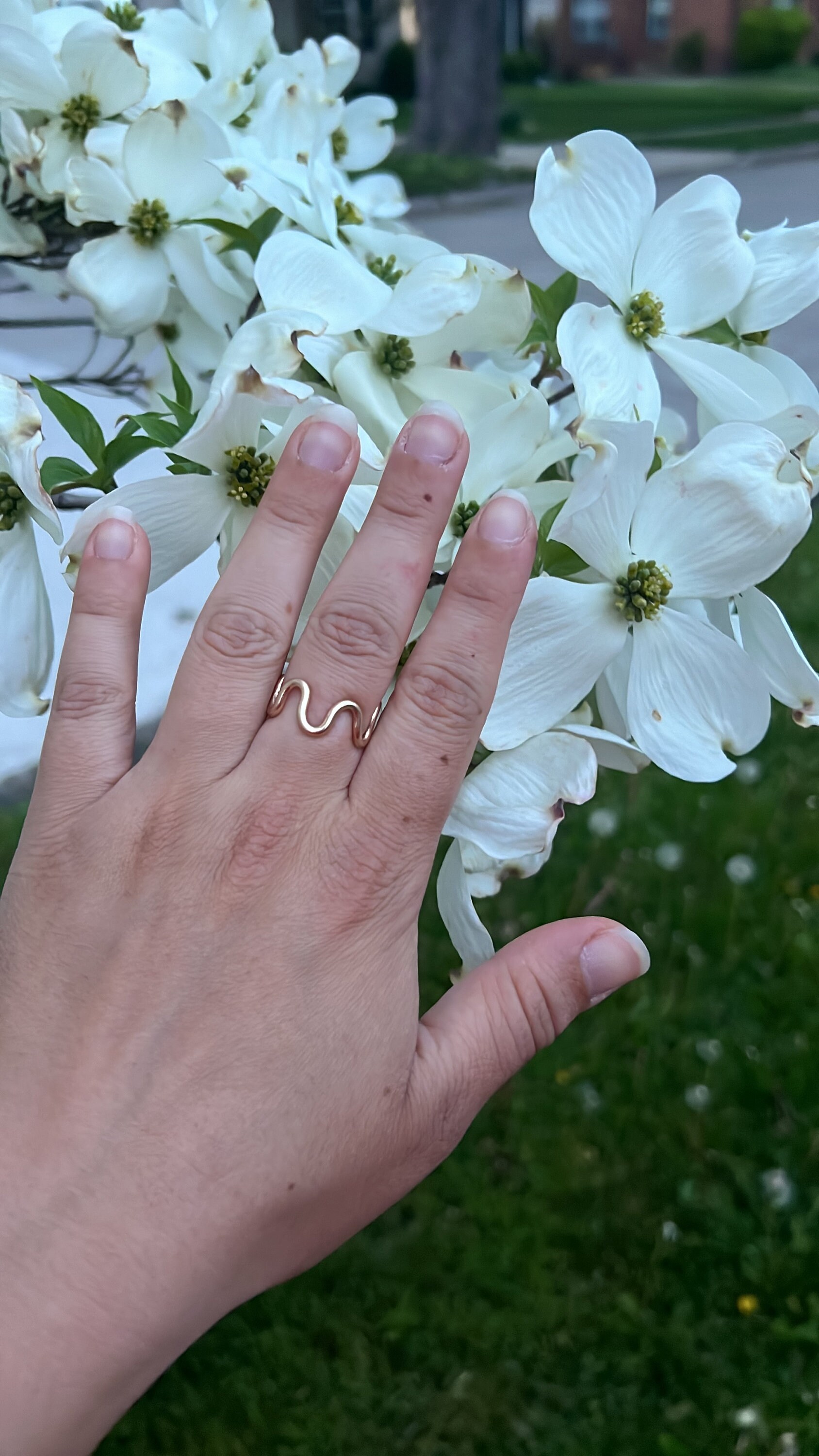 Thick Squiggle Ring (14k Gold Fill or 925 Silver) - Etsy