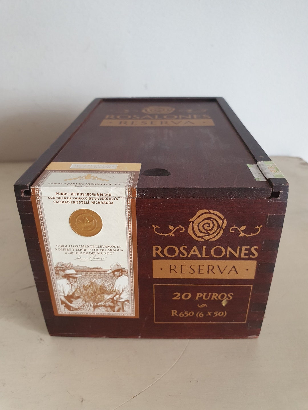 Rosalones Reserva, Empty Cigars Box. Collectible Wooden Storage Box ...