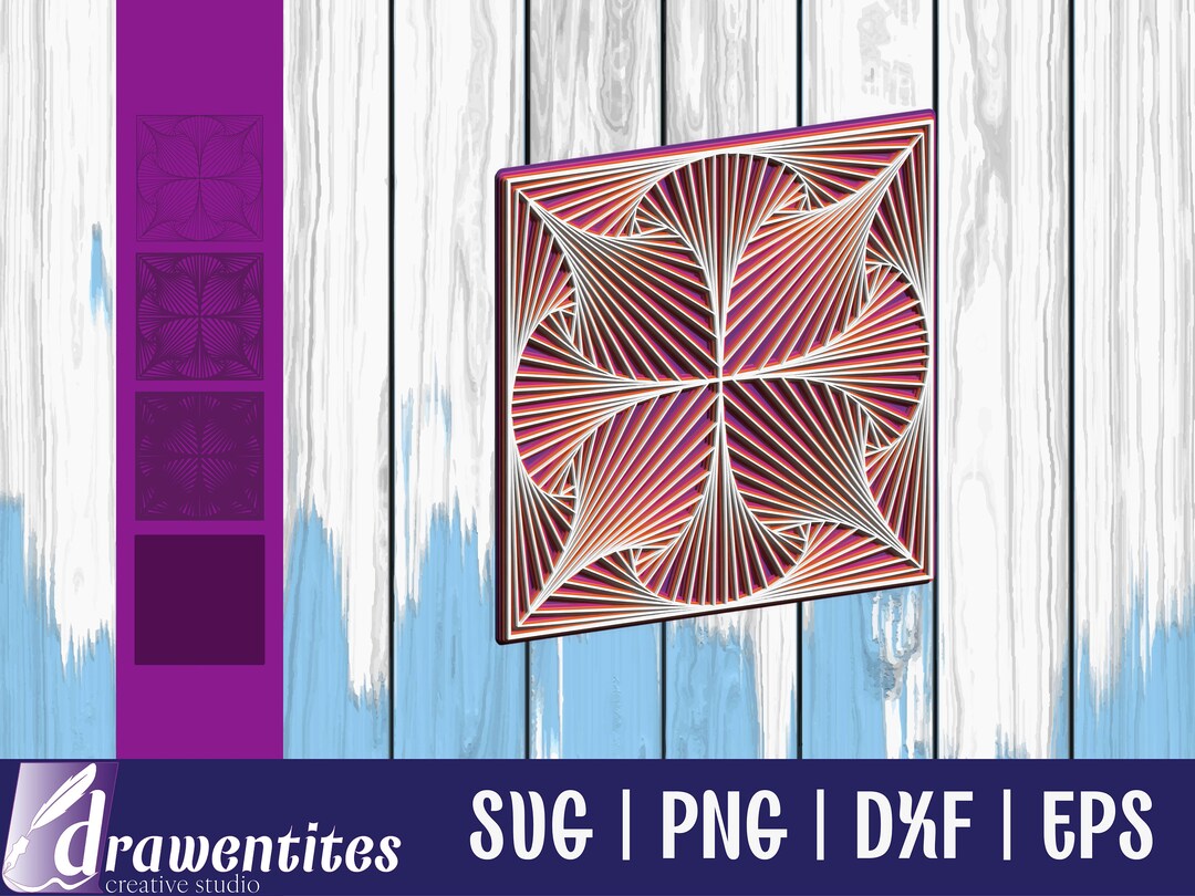 3D Layered Geometric Pattern Laser Cut Files DIY Projects - Etsy