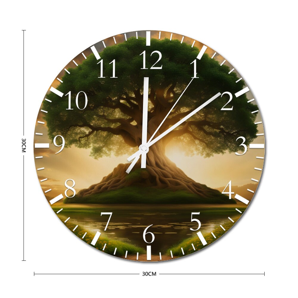 Tree of Life Wall Clock Wall Clock Modern Round - Etsy
