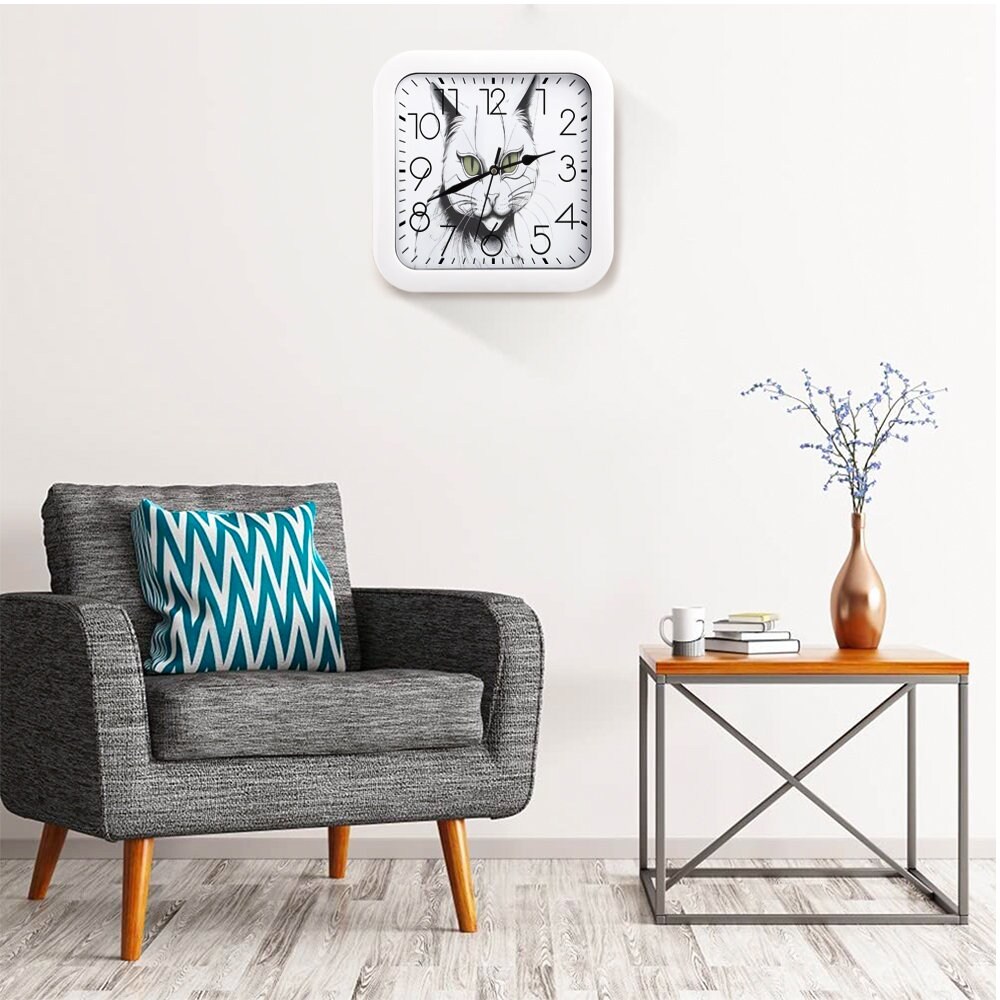 Modern Cat Wall Clock Cat Wall Clock Retro Clock Wall Clock Cat Clock ...