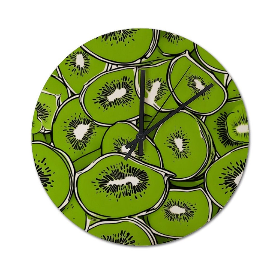 Kiwi Fruit Wooden Wall Clocks | Fruit Wall Clock | Wall Clock Unique ...