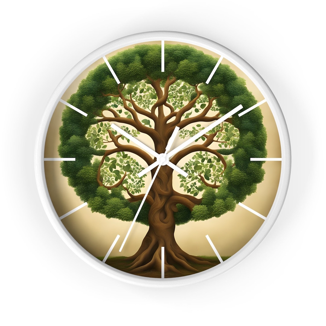 Analog | Tree of Life Wall Clock | Silent Wall Clock | Natural Wall ...