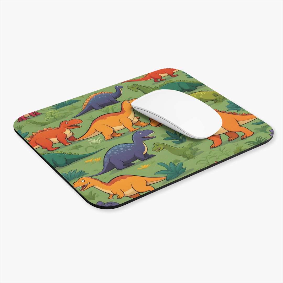 Dinosaur Desk Mat Mouse Pad, Rectangular Gaming Mousepad, Cute Dino ...