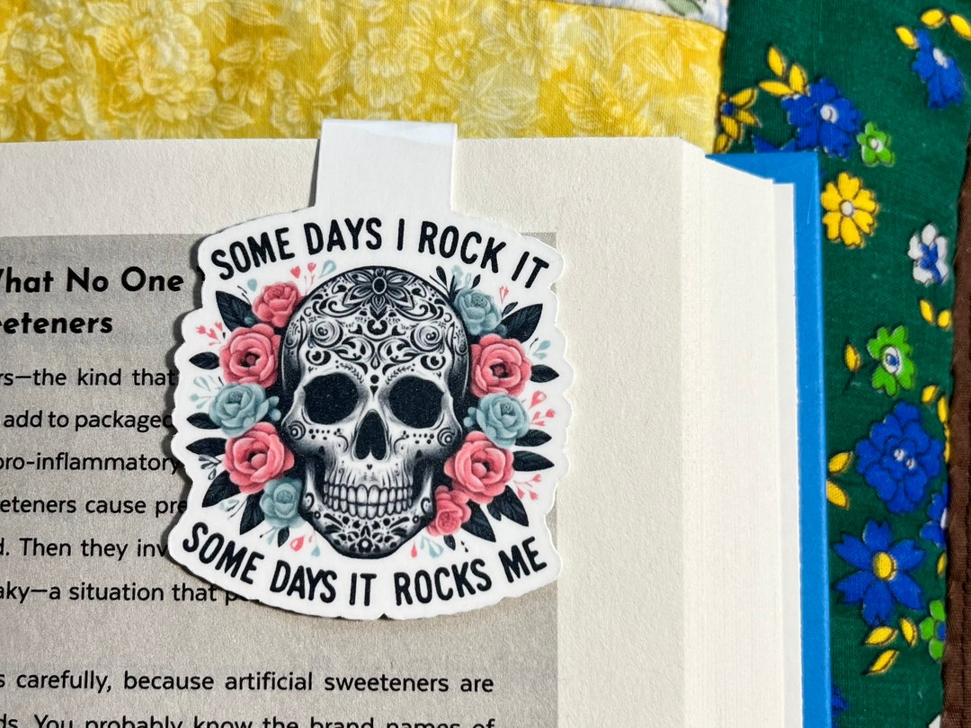 Skull & Skeleton Magnetic Bookmarks - Gothic Page Markers, Edgy Page ...