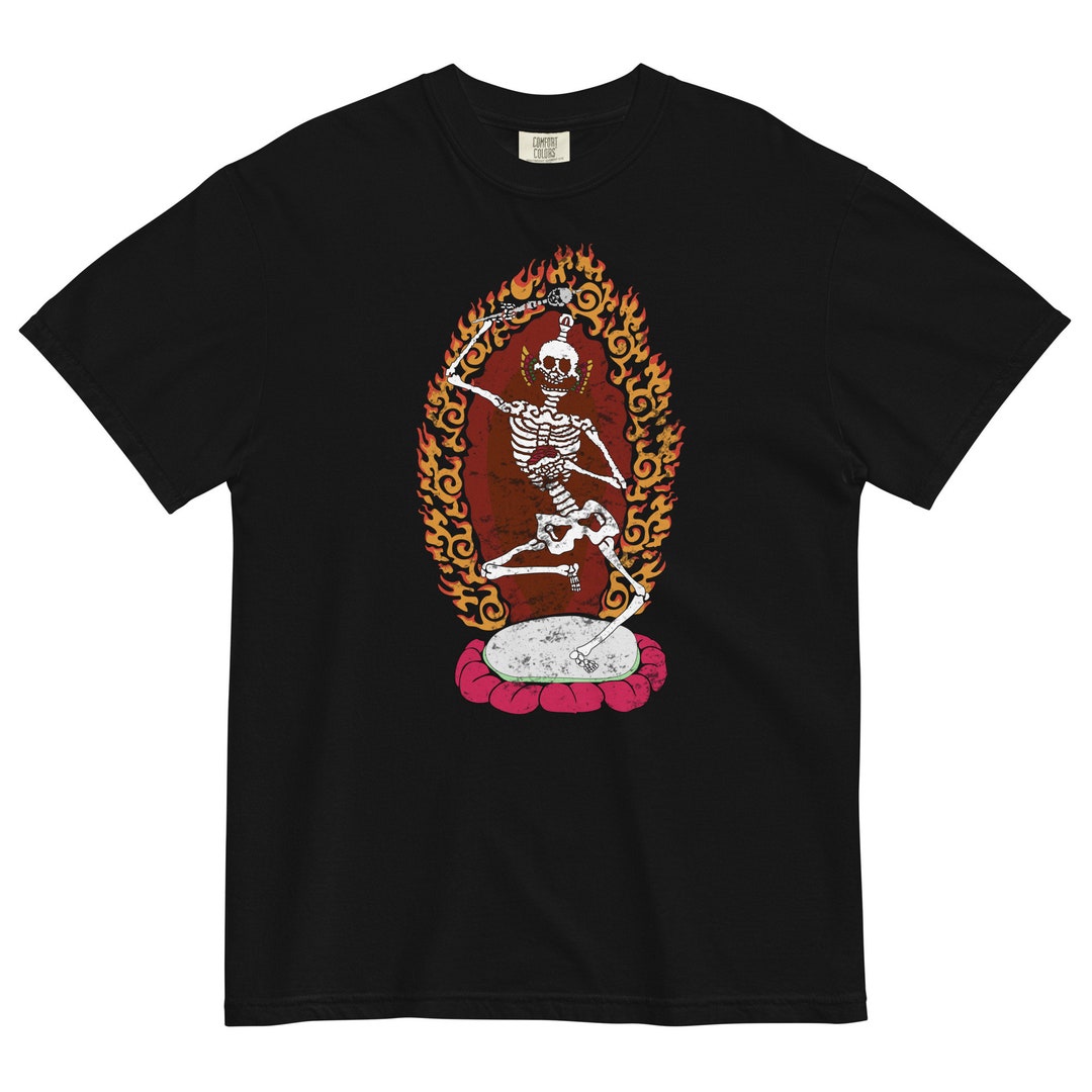 Tibetan Buddhist Citipati Dancing Skeleton Garment-dyed T-shirt - Etsy