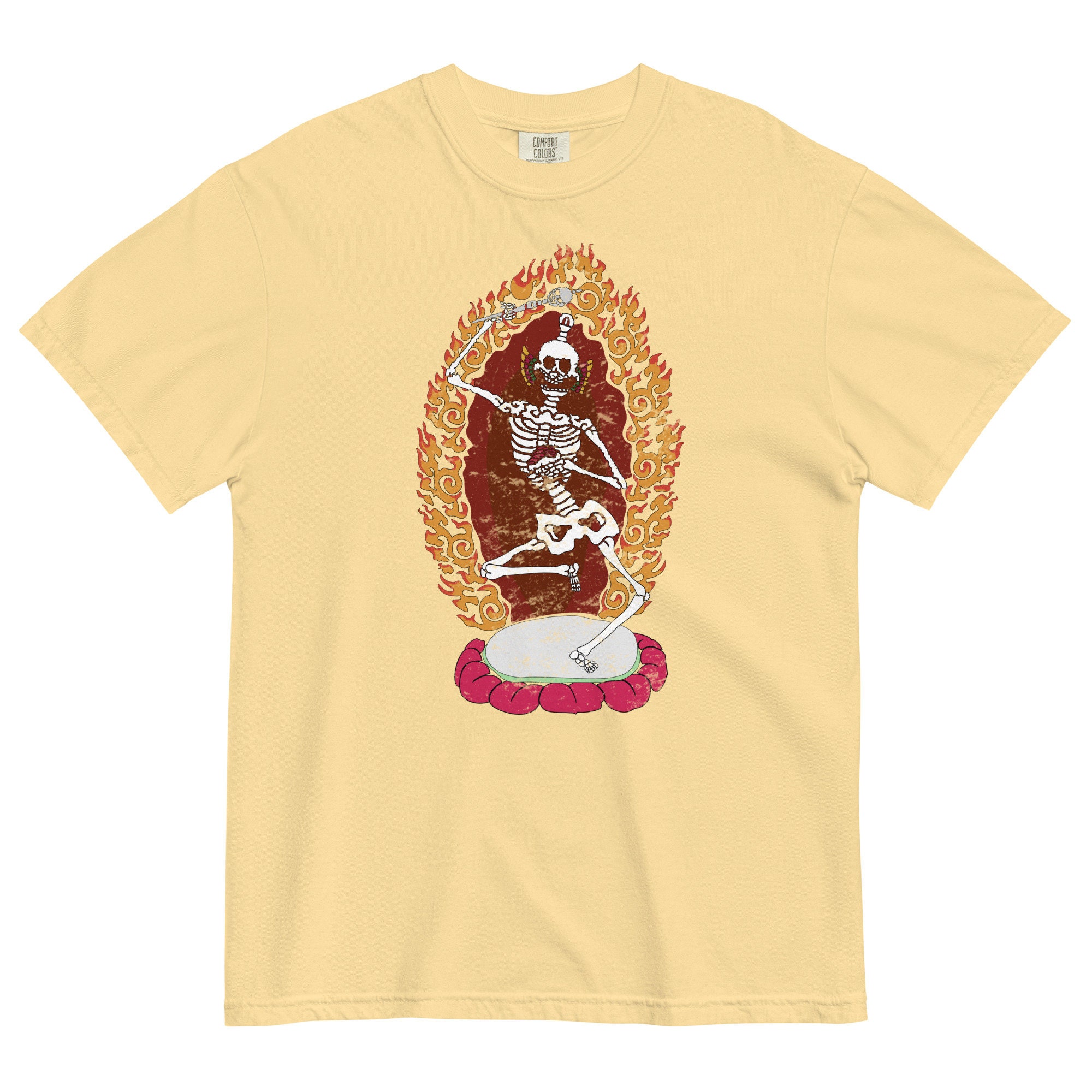 Tibetan Buddhist Citipati Dancing Skeleton Garment-dyed T-shirt - Etsy
