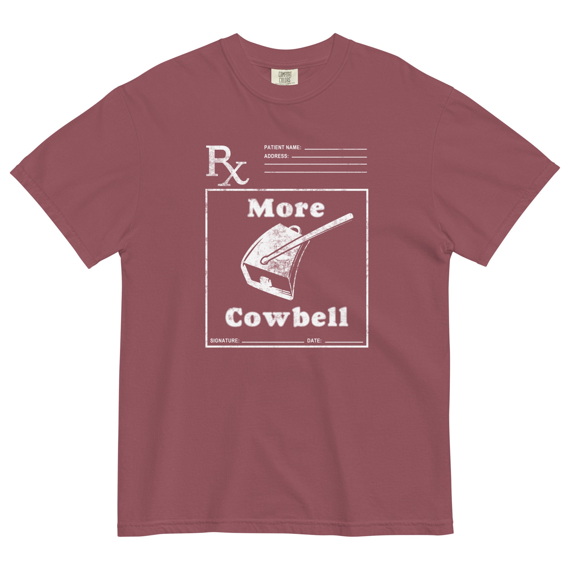 More Cowbell Prescription T-shirt | SNL Quote Funny Tee | Hilarious ...