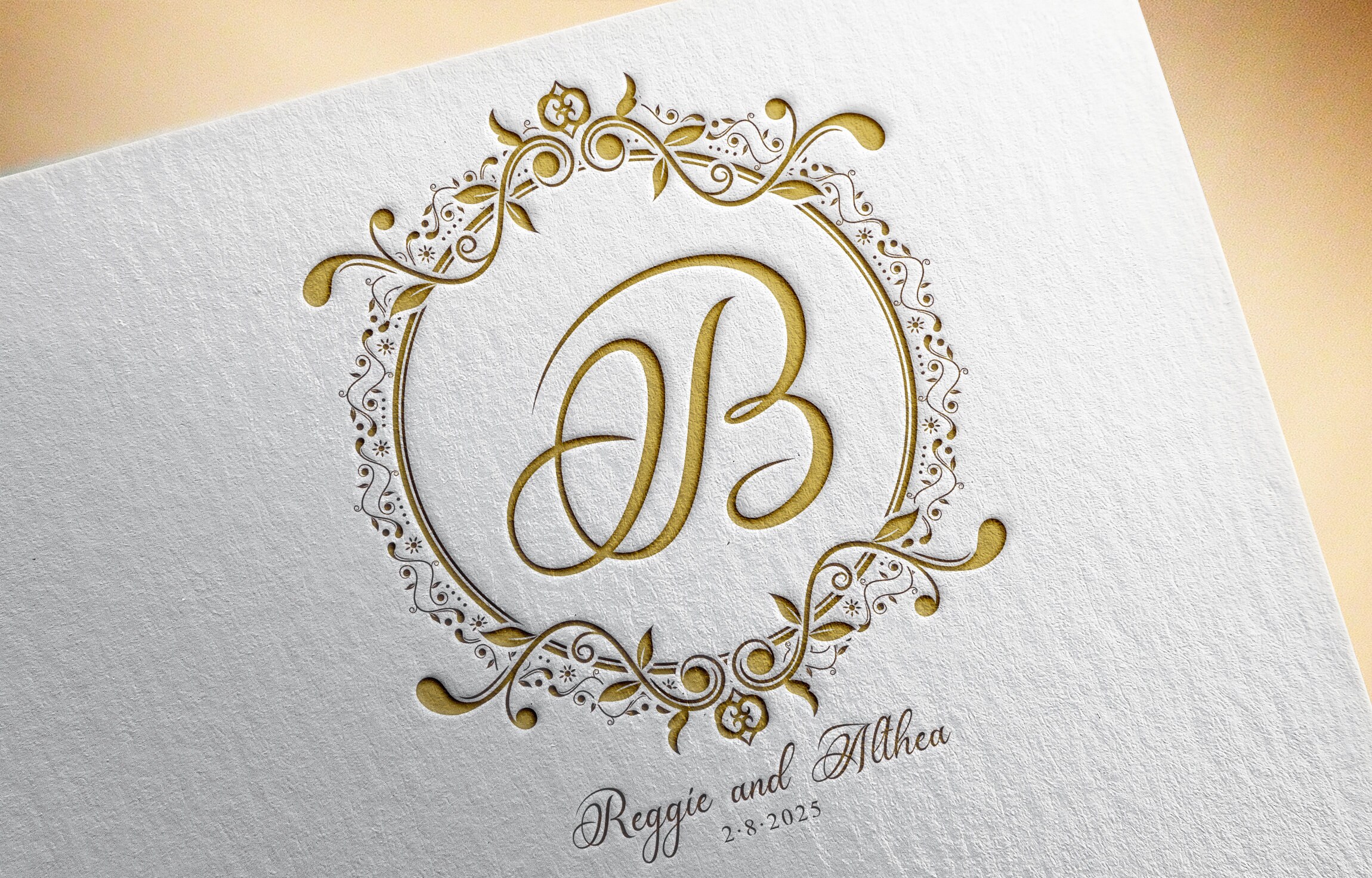 Custom Wedding Logo Design, Modern Minimalist and Luxury Wedding ...