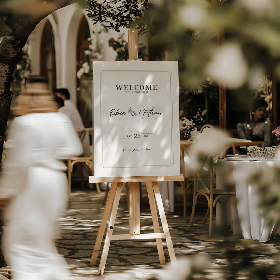 Editable Modern Wedding Welcome Sign Template, Minimal Welcome Sign ...