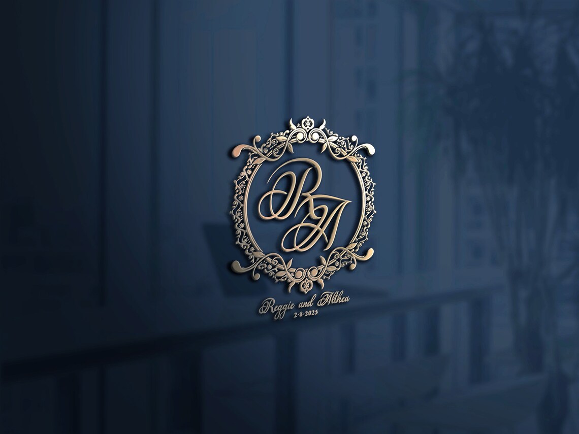 Custom Wedding Logo Design, Modern Minimalist and Luxury Wedding ...