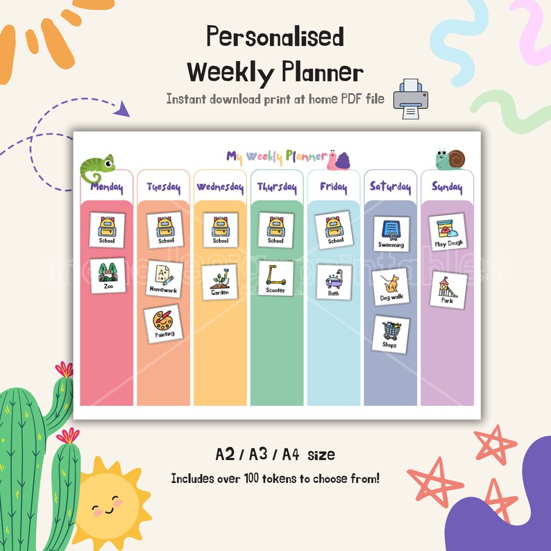 Kids Diary Printable Kids Daily Routine Kids Daily Schedule - Etsy