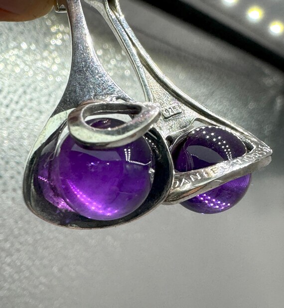 Silver earrings with amethyst by DANIEL VIOR OLABE 92… - Gem