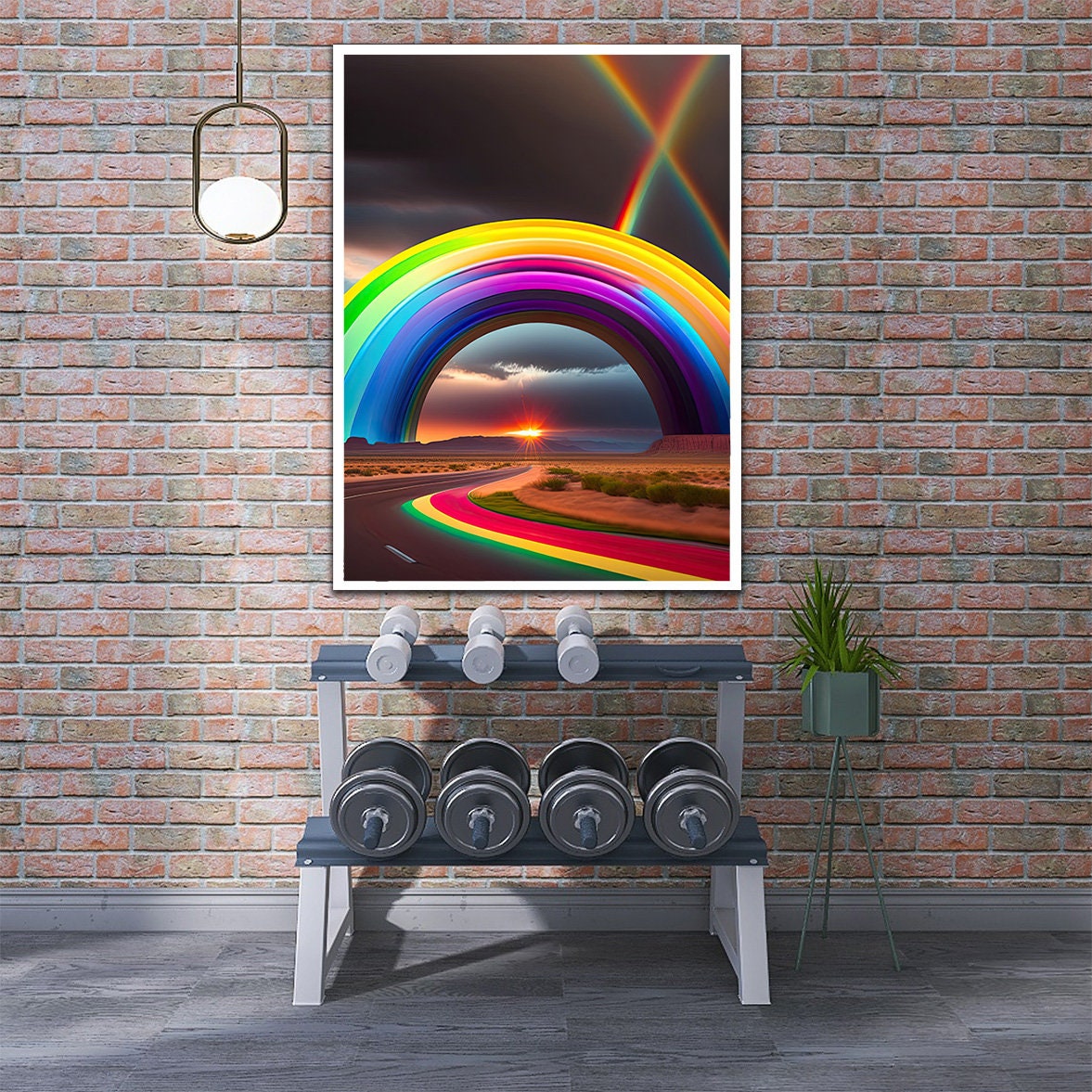 Rainbow Canvas Painting, Rainbow Wall Art, Rainbow Painting, Rainbow ...