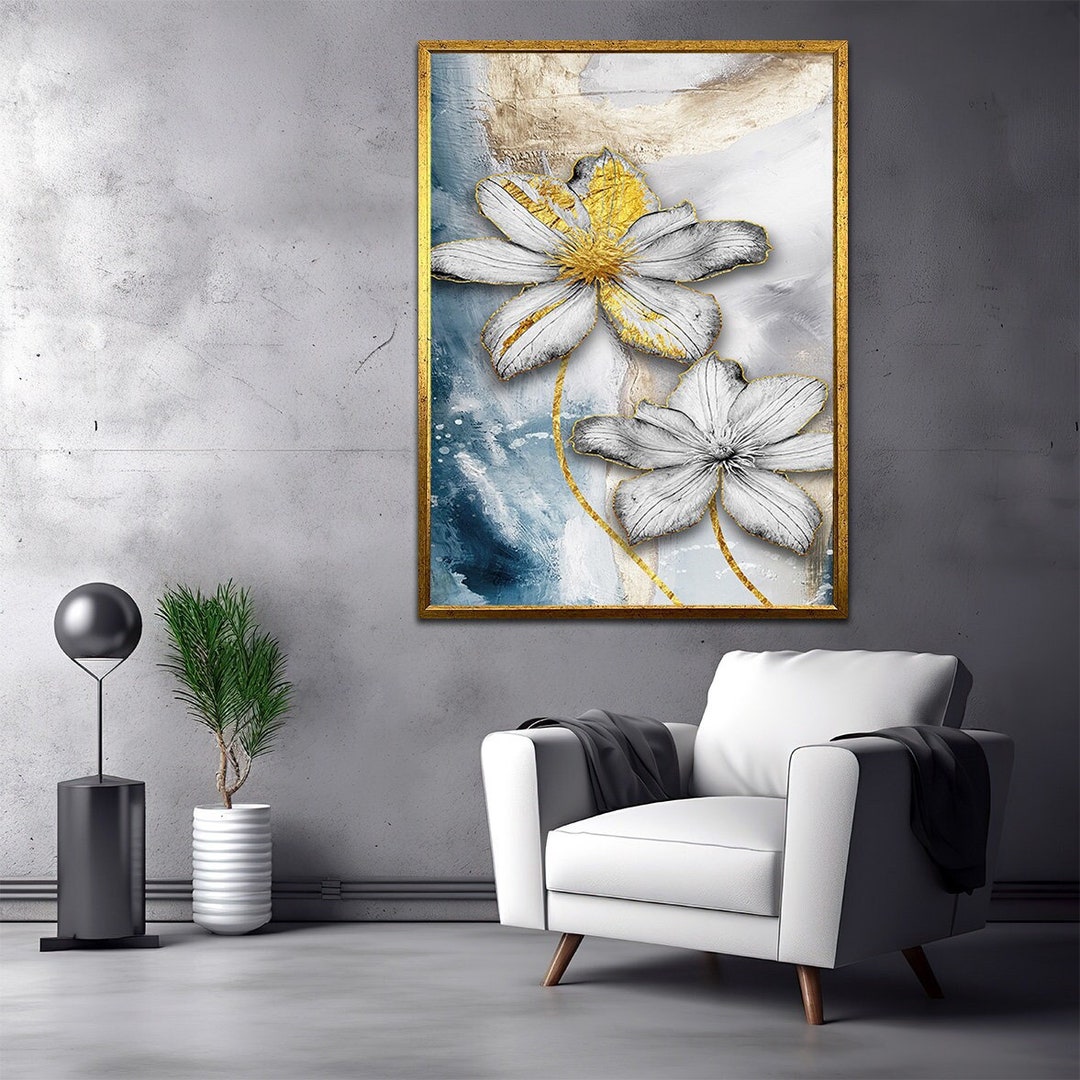 Floral Art Work, Flower Photo Print, Giant Flower Decor, Floral Frame ...