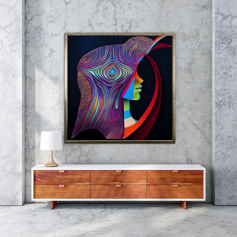 Neurographic Picture, Hypnotizing Painting, Symbolic Wall Art, Mystical Poster - Etsy