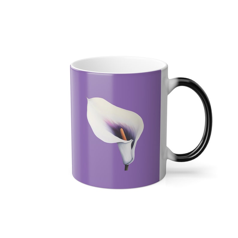 Color Morphing Purple Calla Lily Mug 11oz Mug Changes Color From Black ...