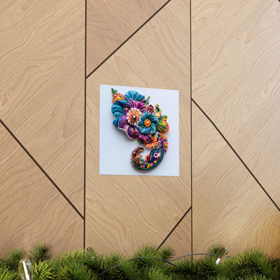 Bead Art Print Matte Poster Beaded Artsy Design Poster Bead Lover ...