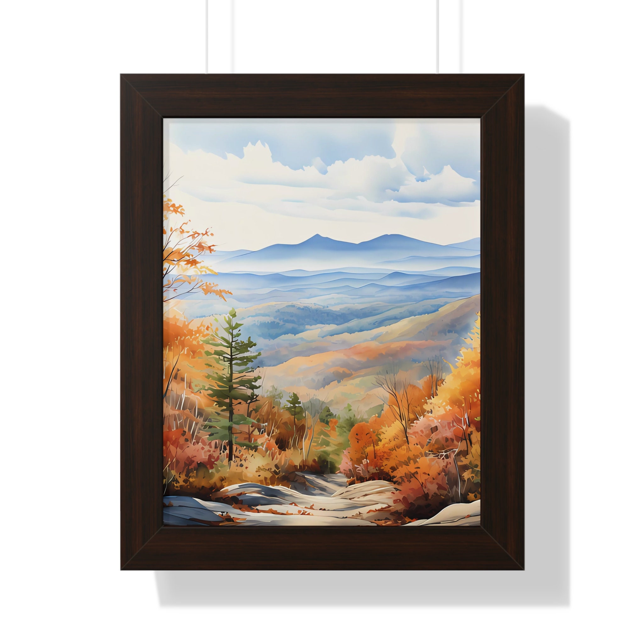 Blue Ridge Mountains in the Fall Art Fall in the Blue Ridge Mountains ...