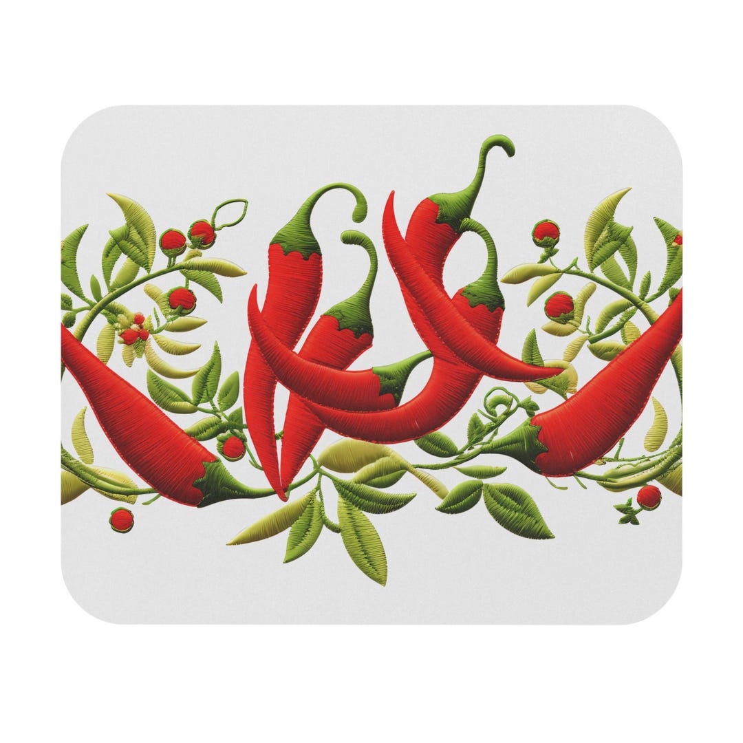 Hot Chili Pepper Mouse Pad Hot Pepper Mouse Pad Hot Pepper Lover Mouse ...