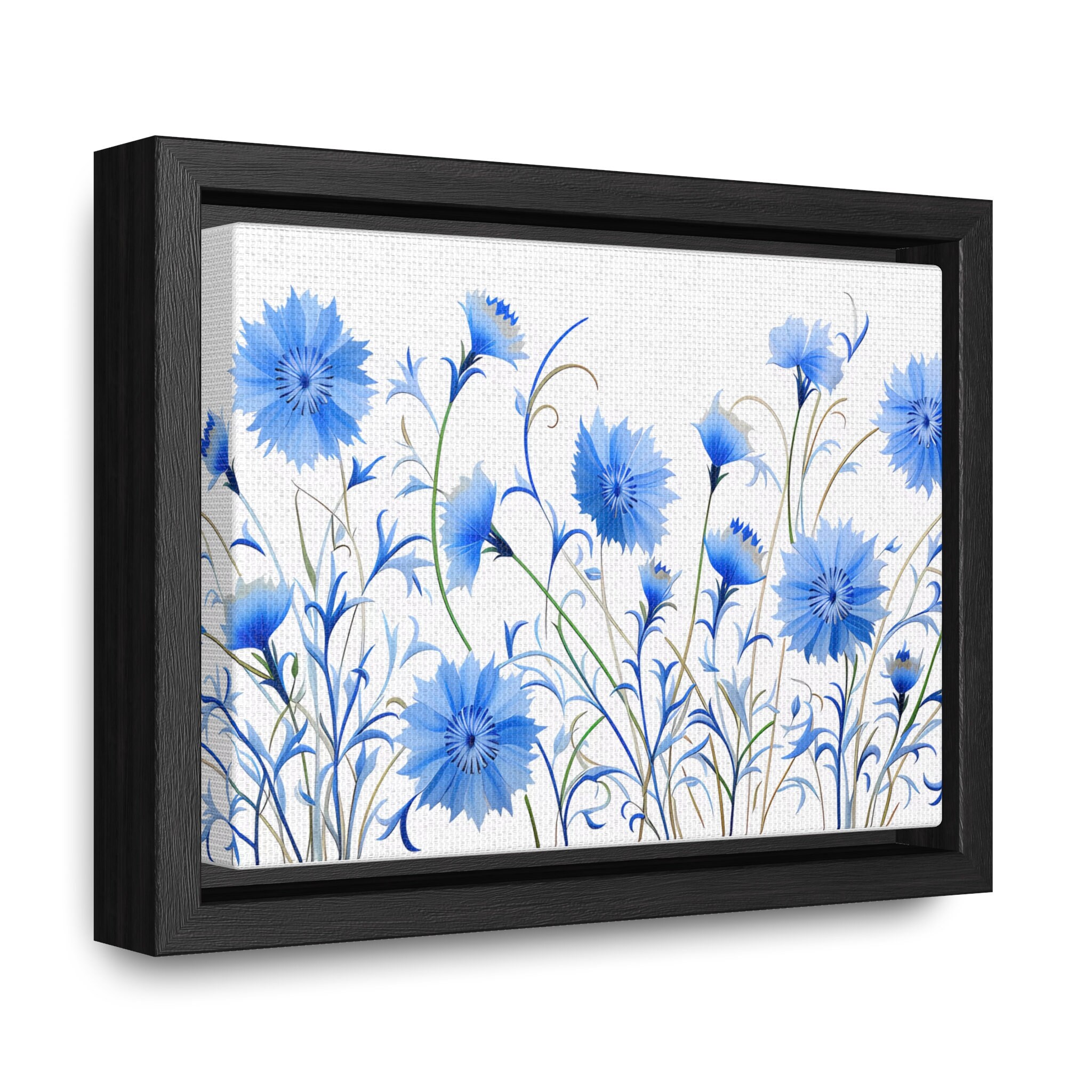 Blue Bachelor Buttons Gallery Canvas Wraps Horizontal Frame Blue ...
