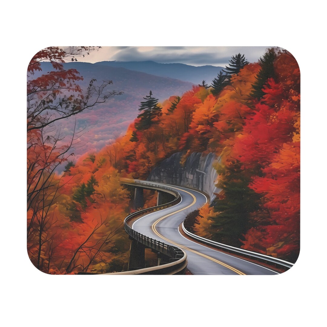 Blue Ridge Mountain Drive in the Fall Mouse Pad (rectangle) Blue Ridge ...