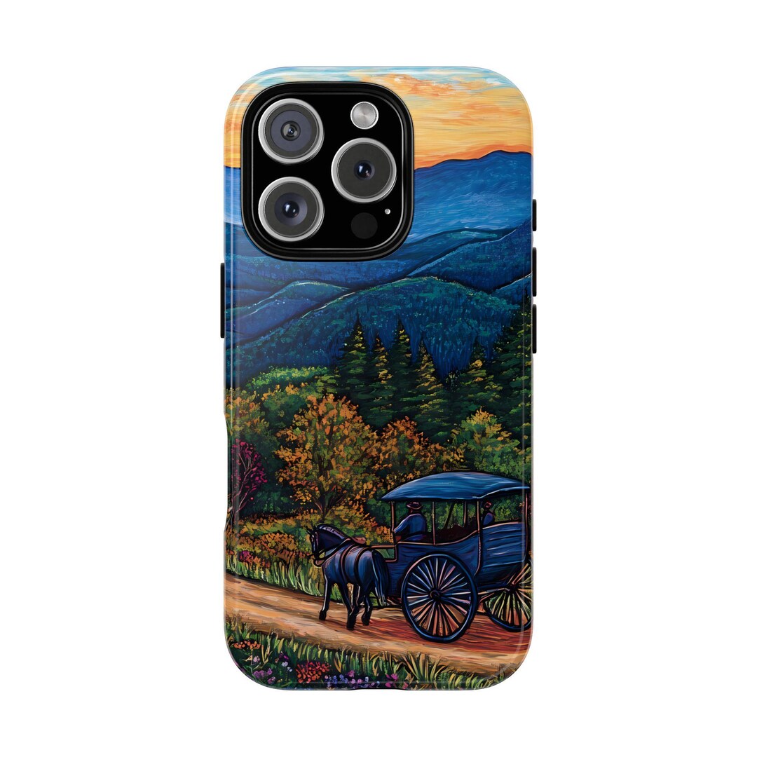 Blue Ridge Mountains With Horse Drawn Cart Phone Case Riding Through ...