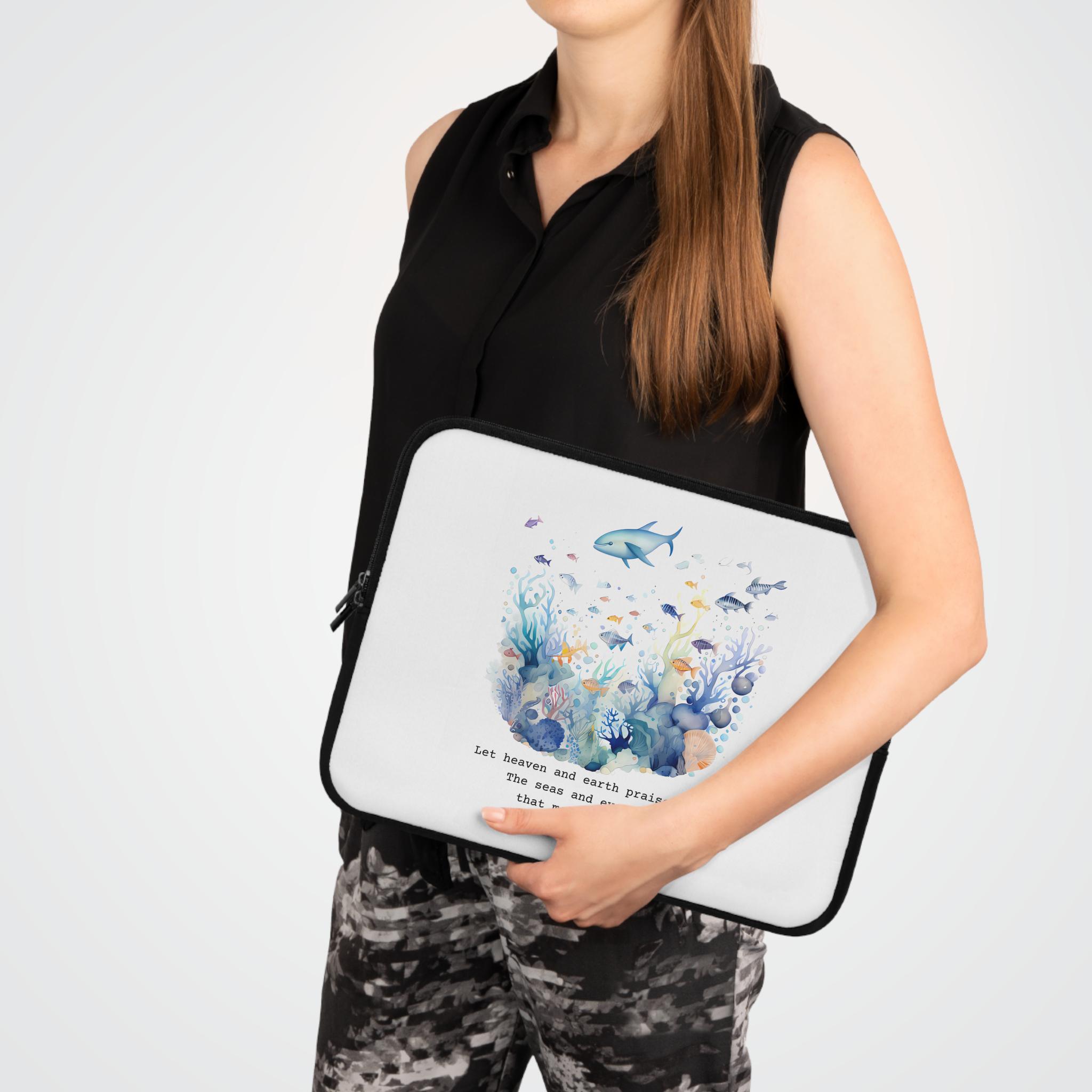 Under the Sea Christian Laptop Sleeve Psalm 69:34 Laptop Case for ...