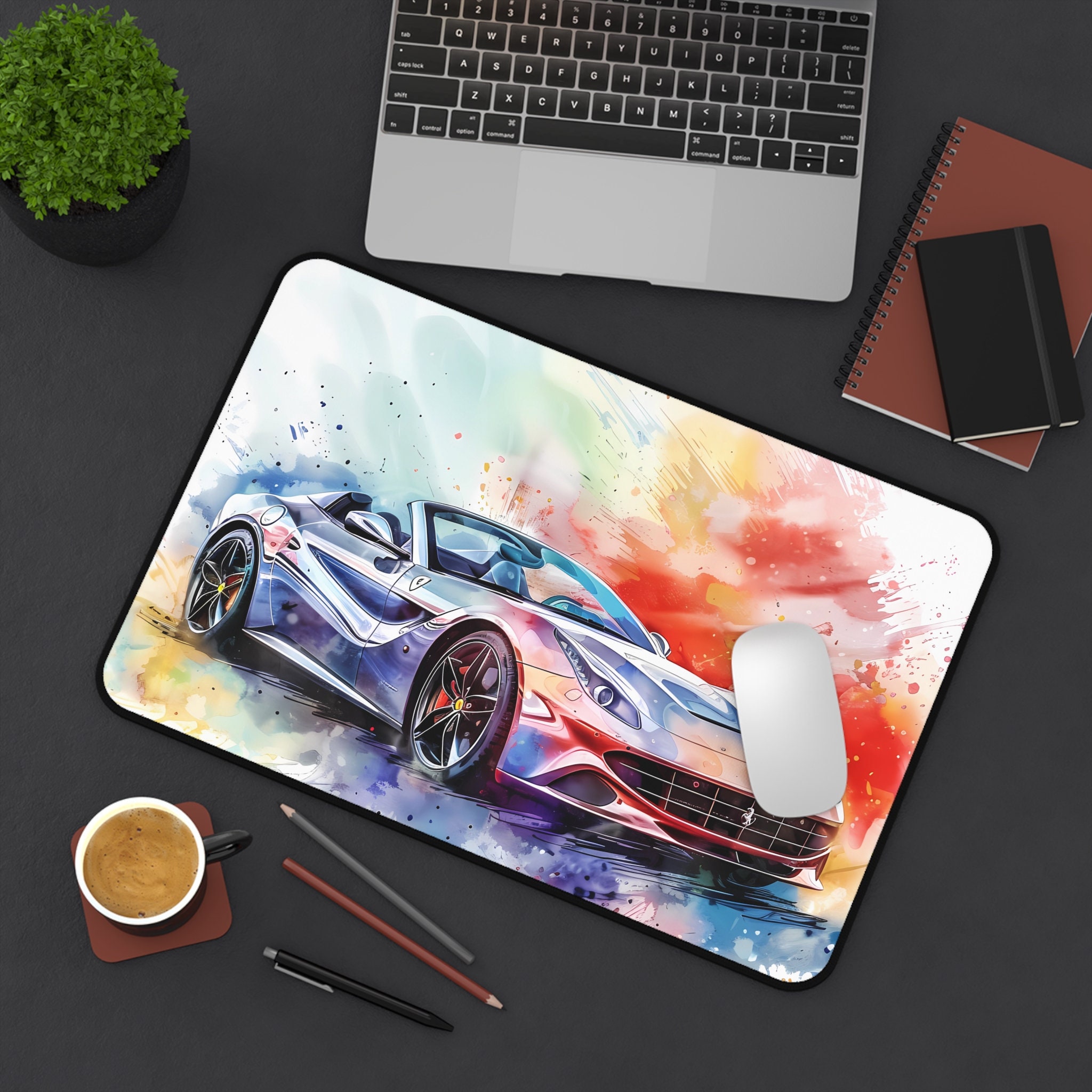 Sports Car Desk Mat Racing Car Desk Mat Sports Car Lover Desk Mat ...