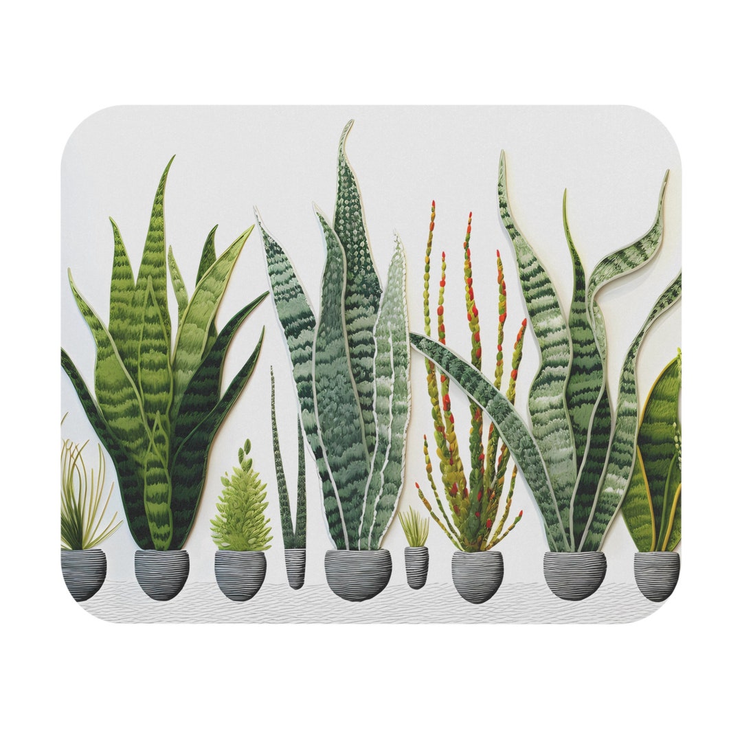 Snake Plant Mouse Pad Houseplant Mouse Pad Plant Mouse Pad Snake Plant ...